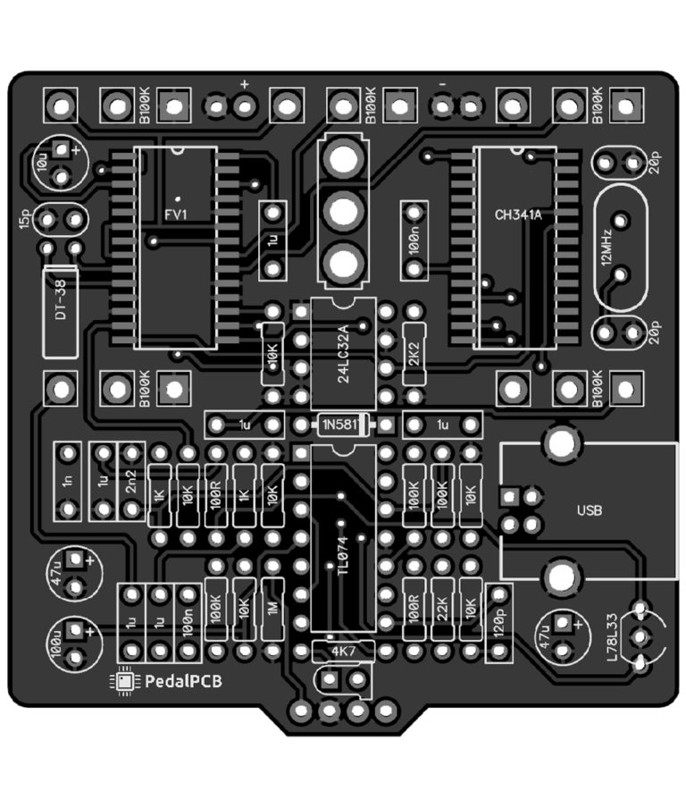 FV-1 Development PCB - PedalPCB.com