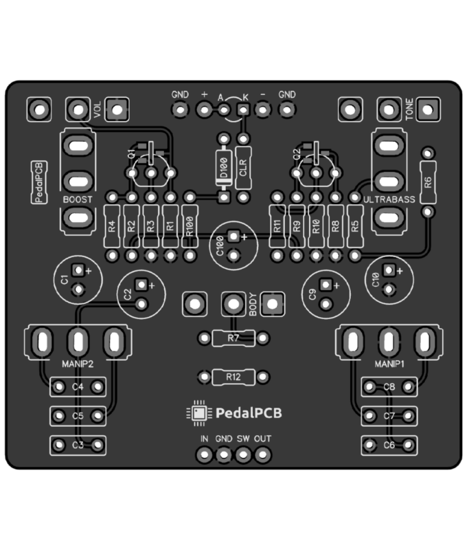 Drebbel Bass Preamp/EQ - PedalPCB.com