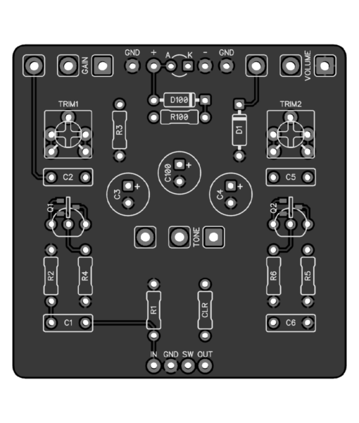 Blue Yonder Overdrive PCB - PedalPCB.com
