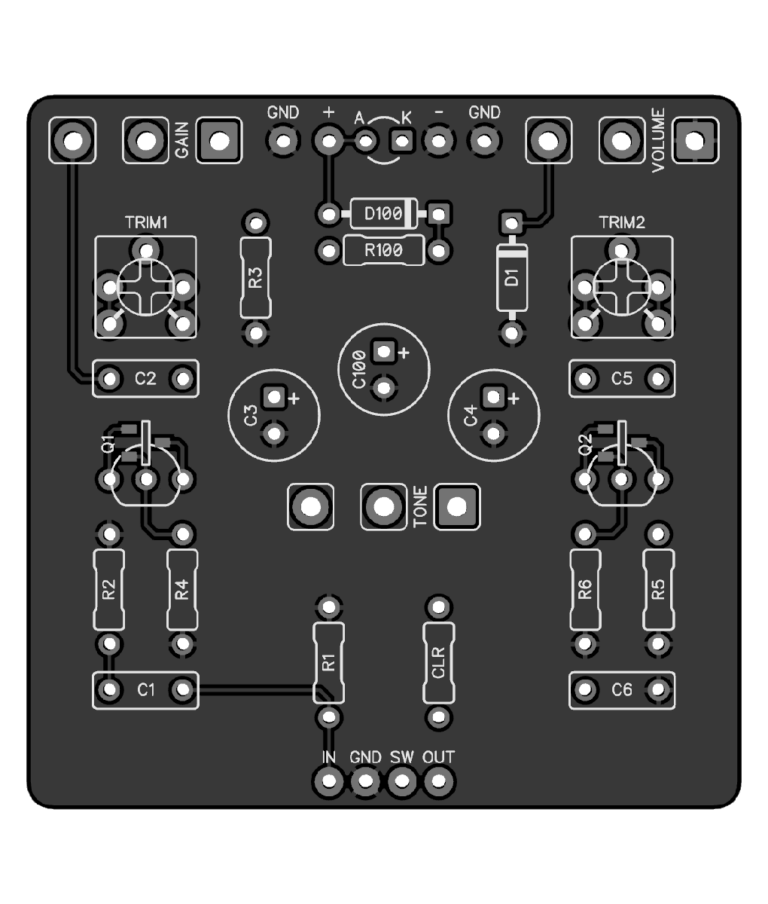 Blue Yonder Overdrive PCB - PedalPCB.com